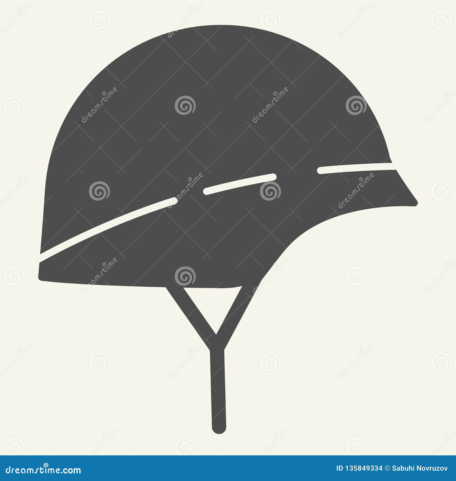 Hard Hat Solid Icon. Helmet Vector Illustration Isolated on White. Hat ...