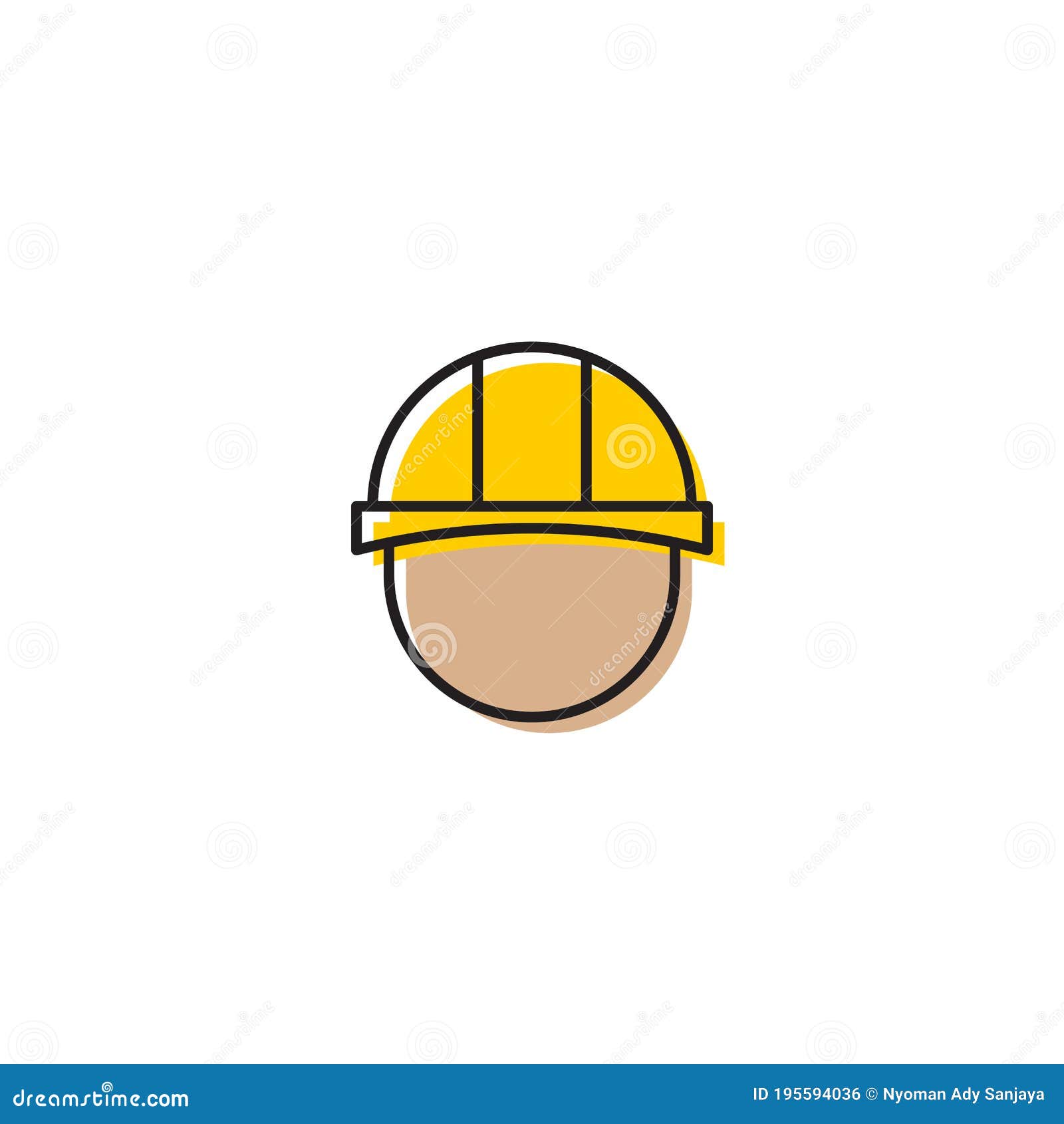 Hard Hat Vector Icon Design Isolated on White Stock Vector ...