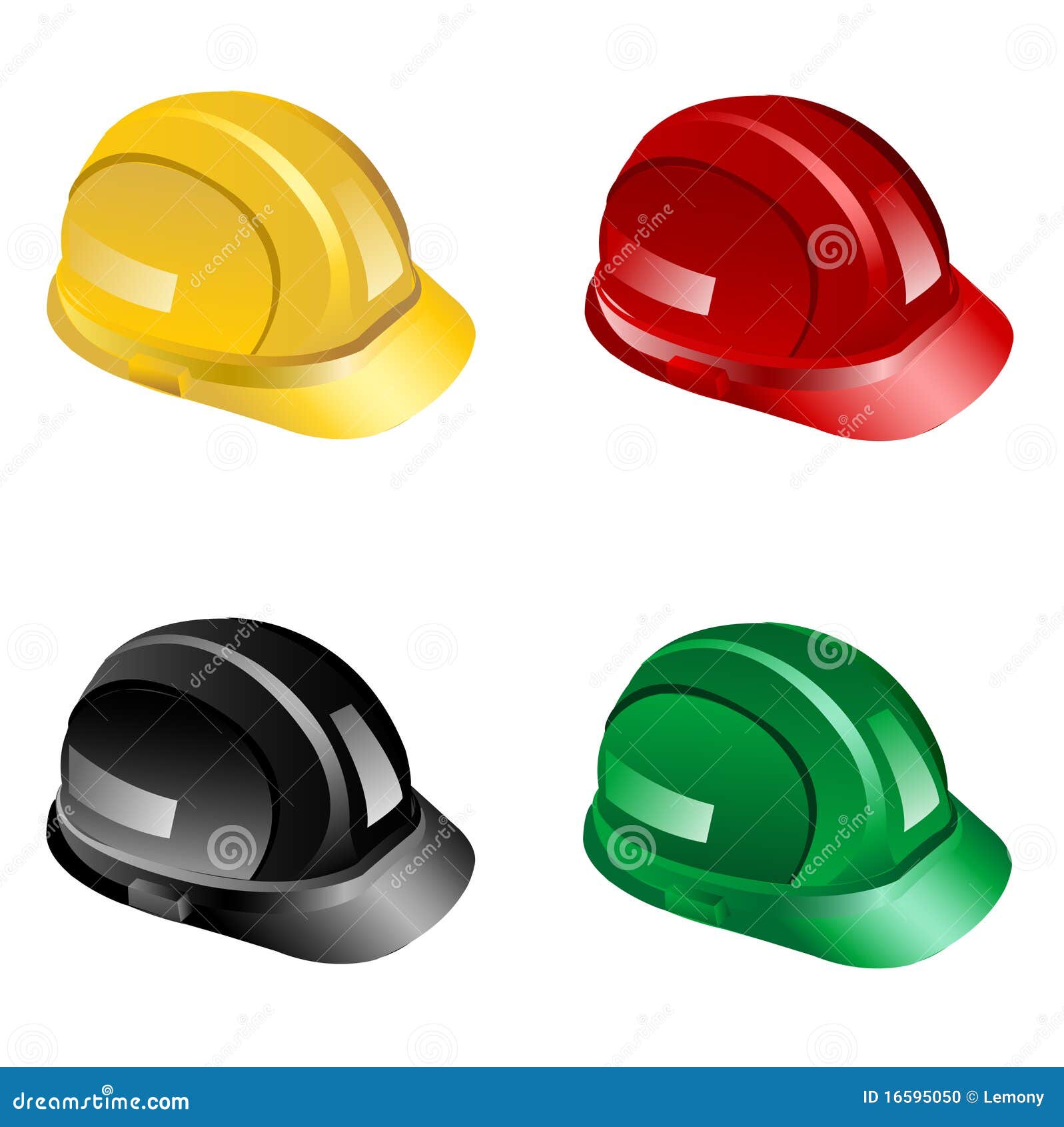 Hard hats stock vector. Illustration of icon, construction - 16595050