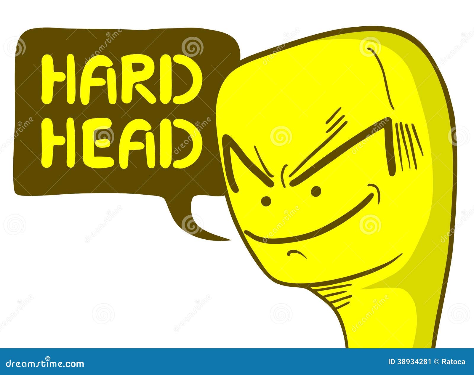 Hard head stock vector. Illustration of character, head - 38934281
