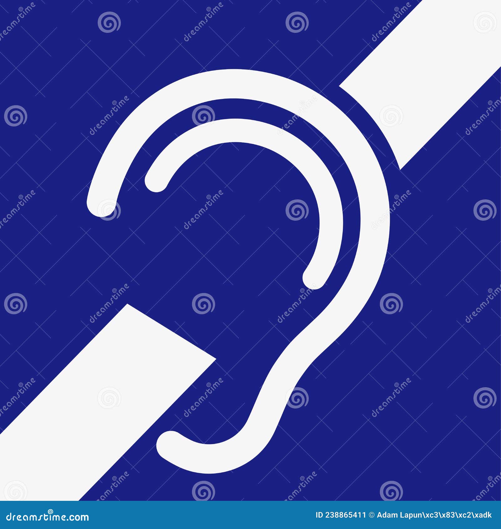 Deafness Symbol, Hearing Aid And Calendar For Deaf`s Week, Vector ...