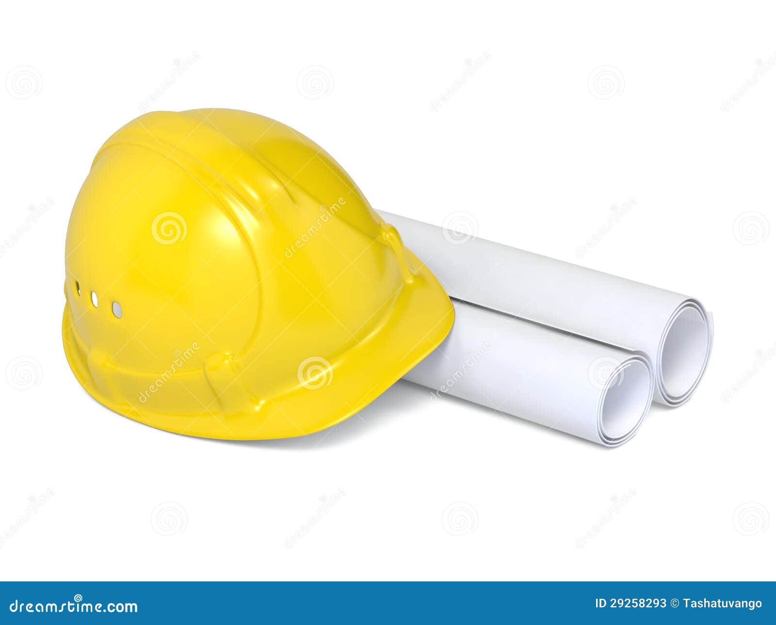Hard Helmet and Drawings. stock image. Image of plastic - 29258293