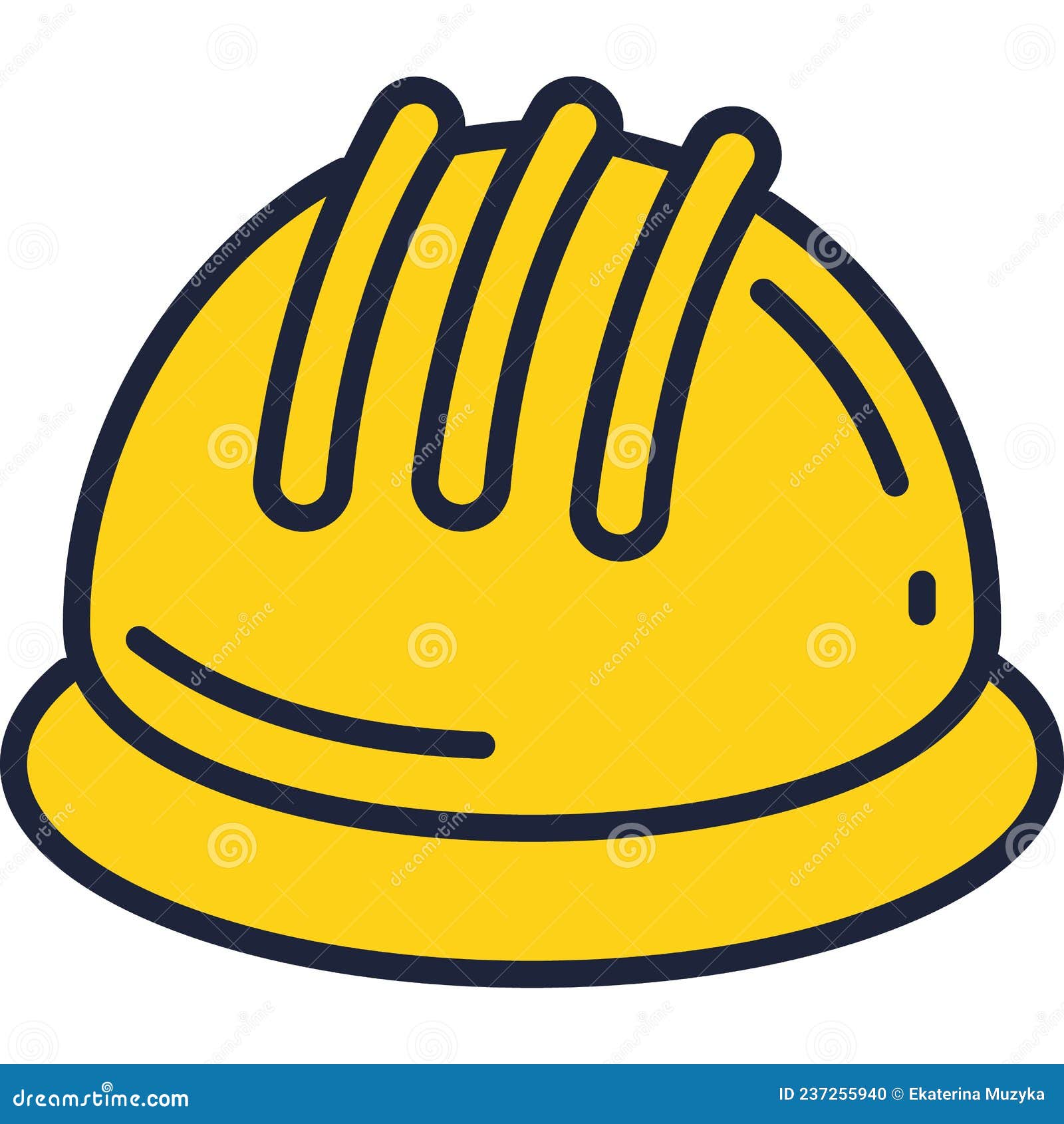 Hard Helmet Safety Hat Icon Worker Cap Vector Stock Vector ...
