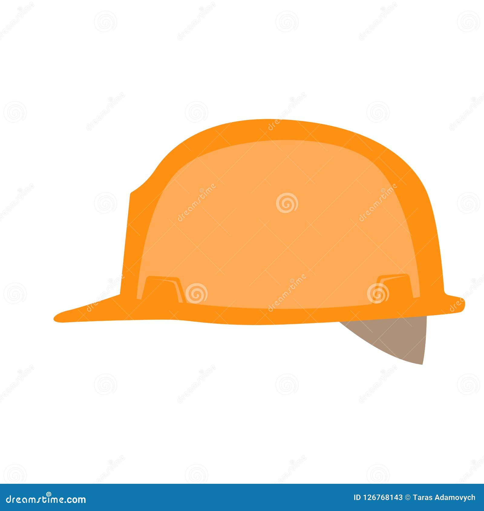 Hard Helmet Vector Illustration Flat Style Profile Stock Vector ...