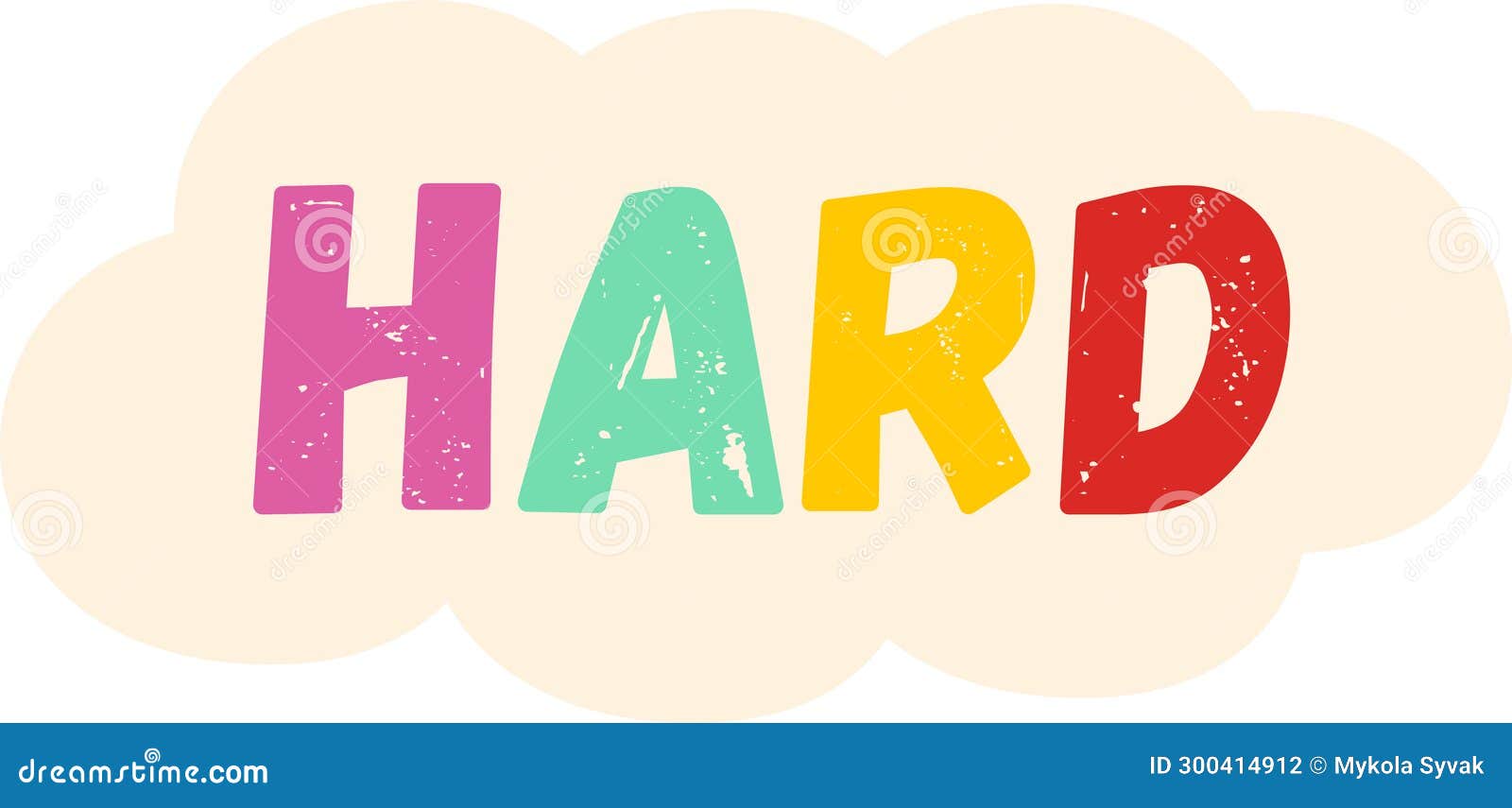 Hard Lettering Sticker stock vector. Illustration of graphic - 300414912