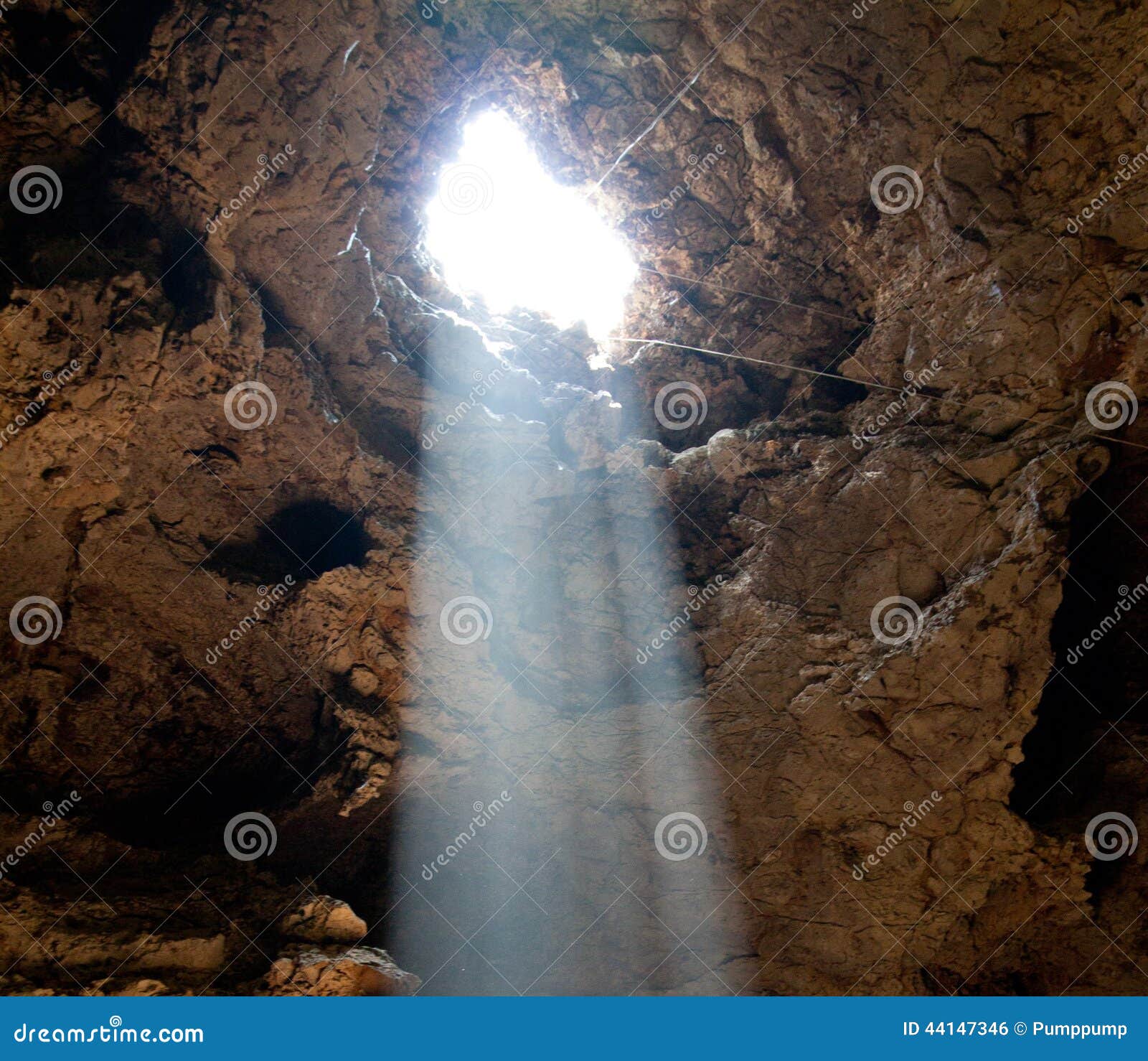 The Hard Light through Hole in the Cave Stock Photo - Image of grotto ...