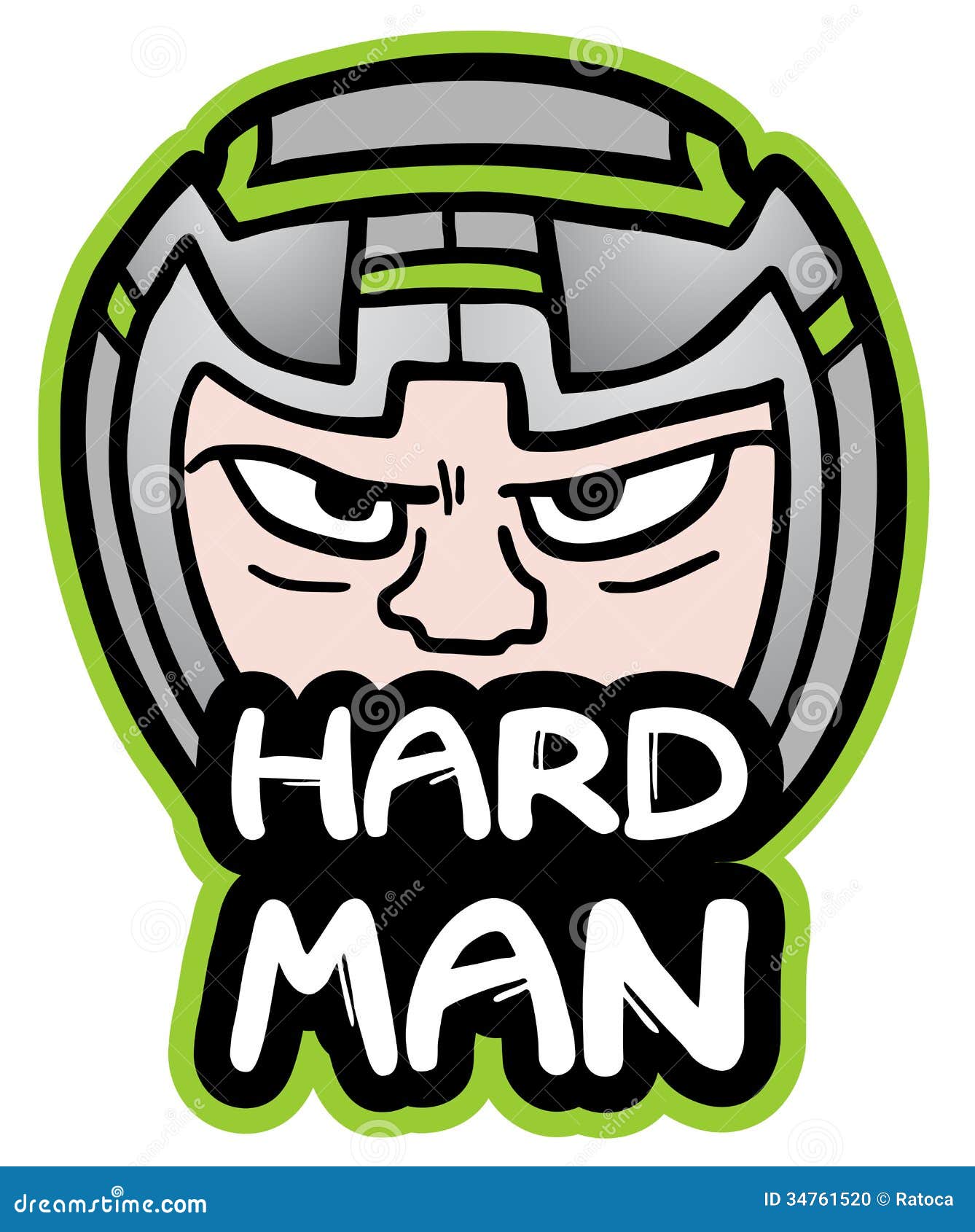 Hard man stock vector. Illustration of army, puppet, male - 34761520