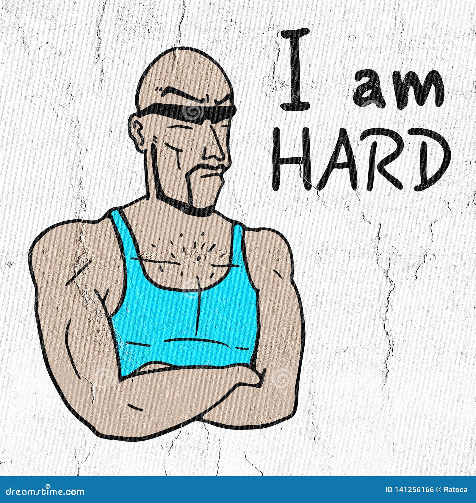 Hard man illustration stock illustration. Illustration of person ...