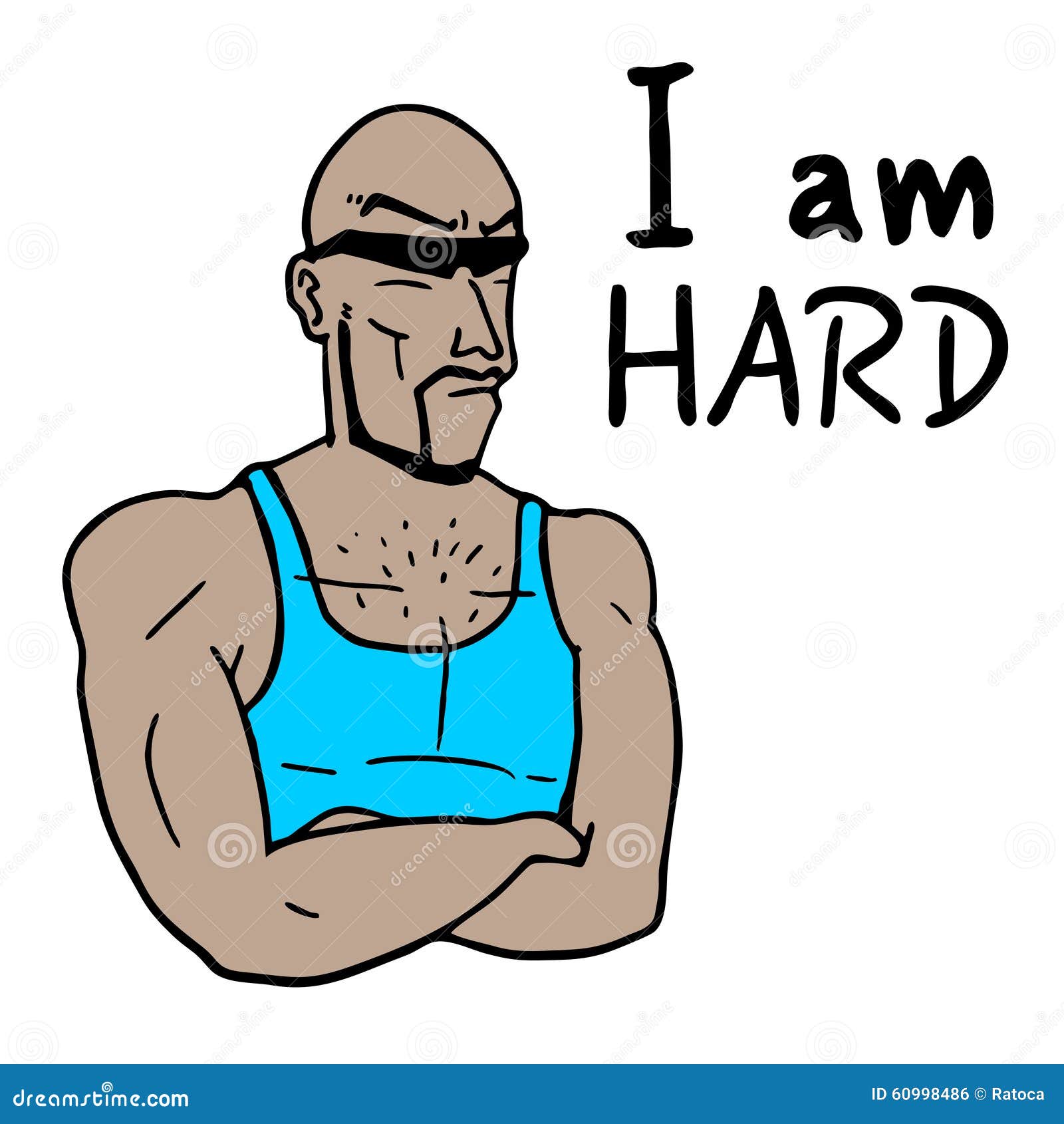 Hard man illustration stock vector. Illustration of people - 60998486