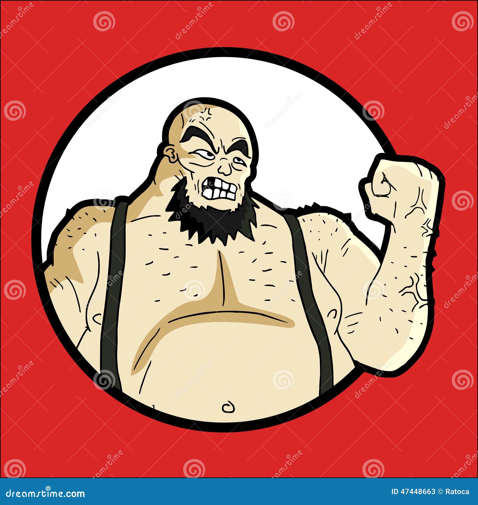 Hard man stock vector. Illustration of large, figure - 47448663
