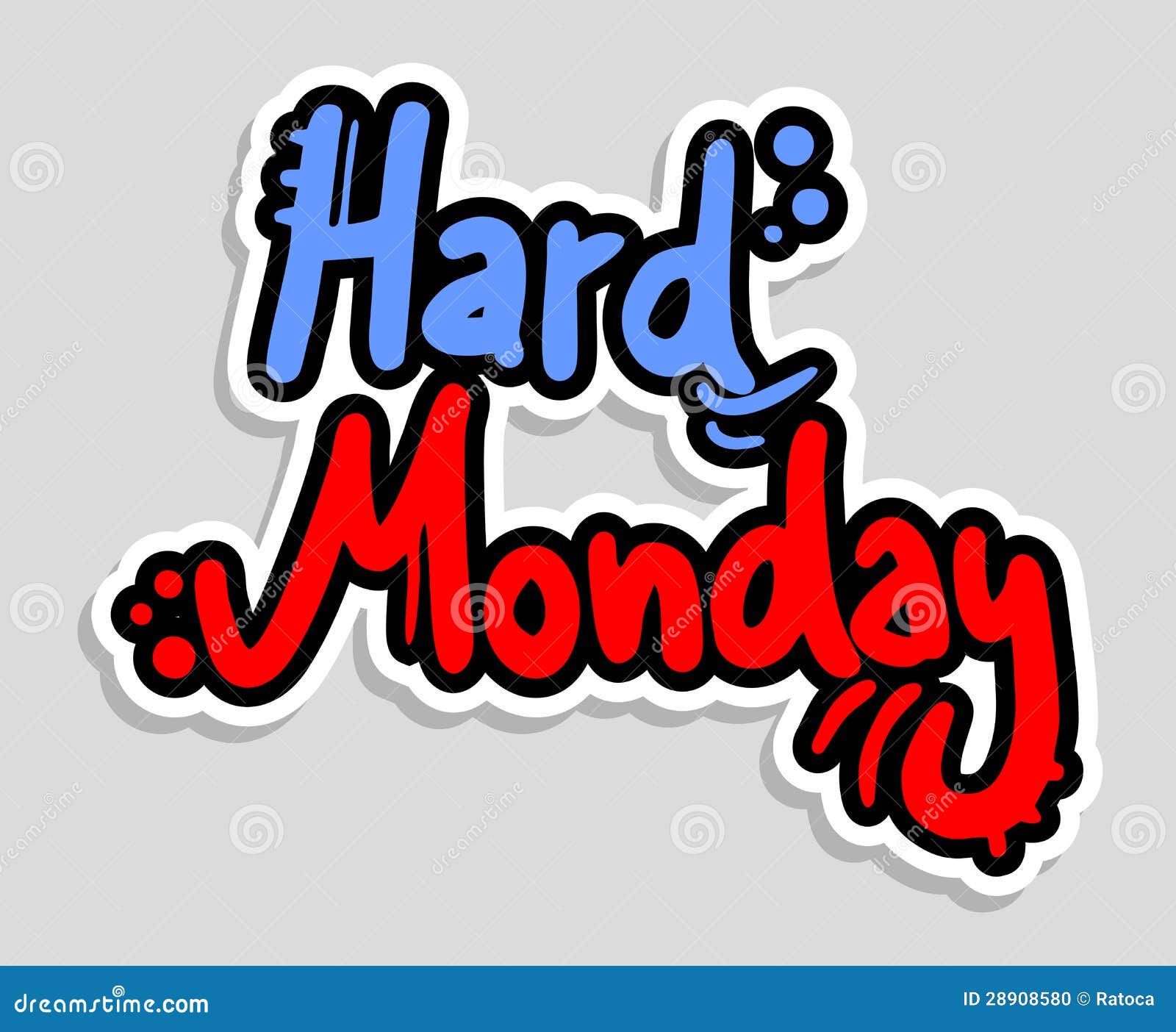 Hard monday stock vector. Illustration of bruised, poster - 28908580