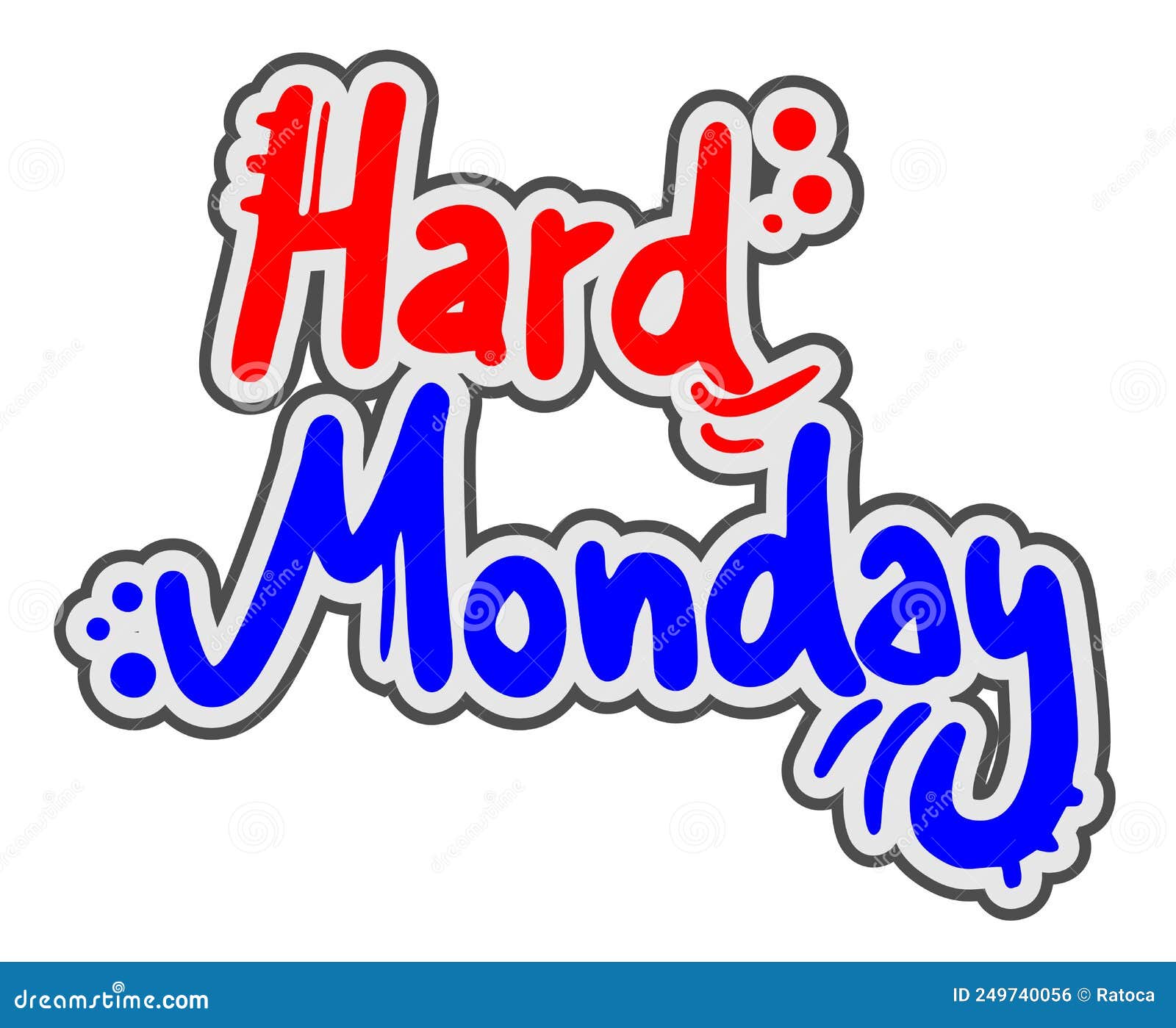 Hard monday stock vector. Illustration of banner, header - 249740056