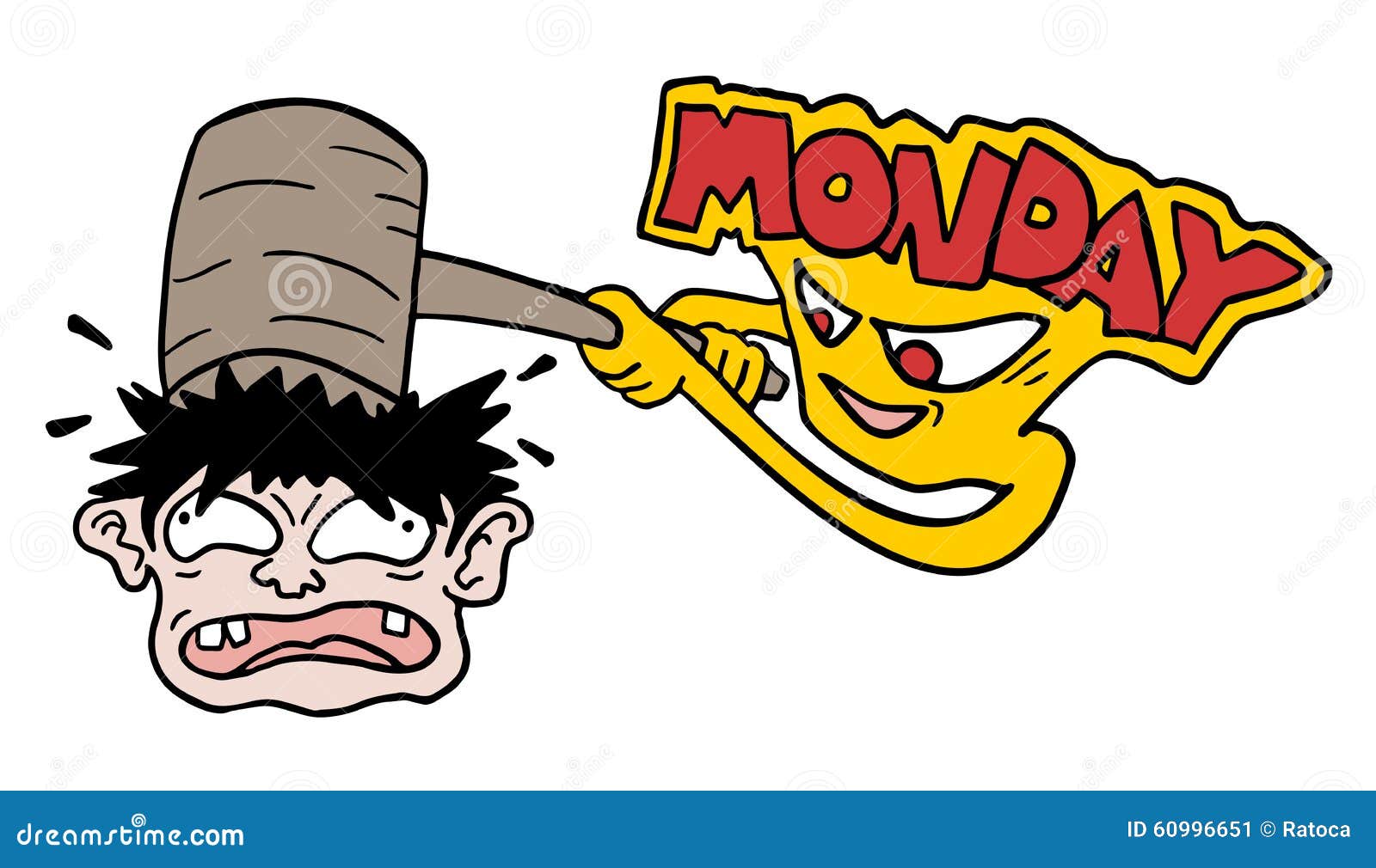 Hard monday illustration stock vector. Illustration of success - 60996651