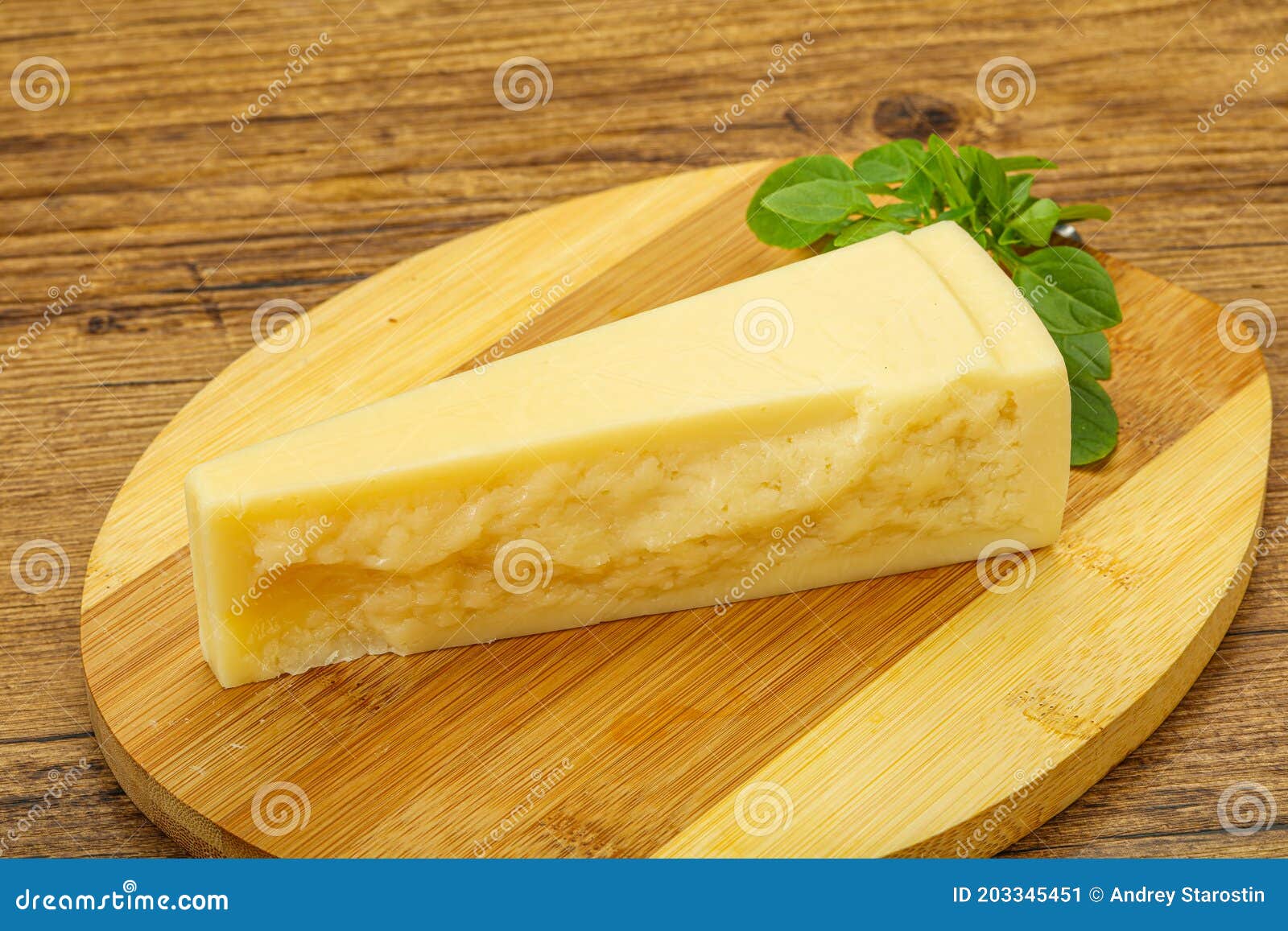 Hard Parmesan Cheese Served Basil Stock Image - Image of dairy, cheese ...