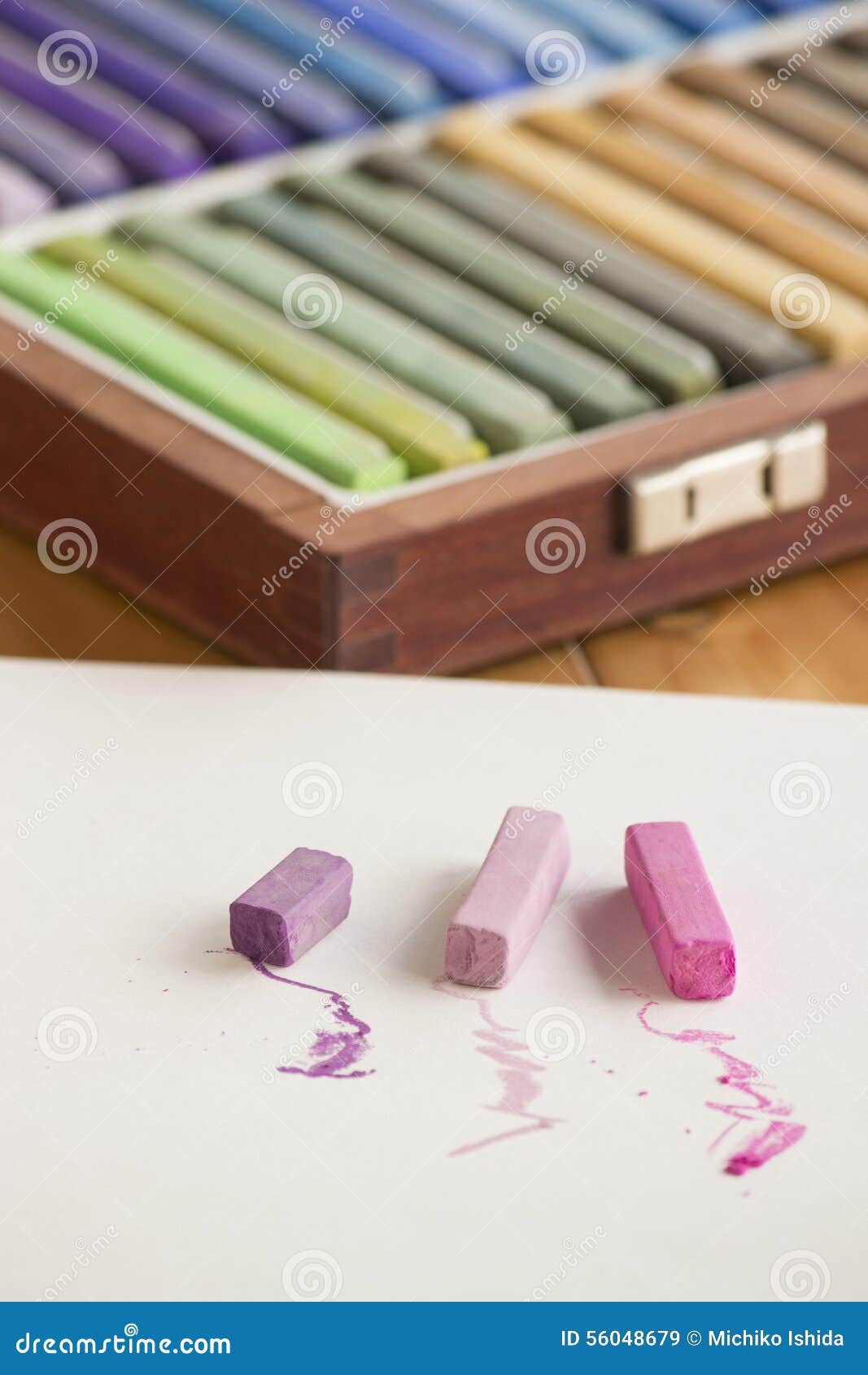 Hard Pastels on the Sketchbook Stock Image - Image of hard, colorful ...
