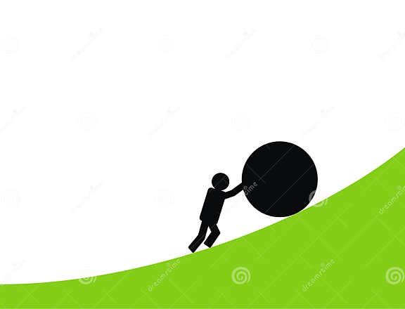 Hard path to the success stock illustration. Illustration of green ...