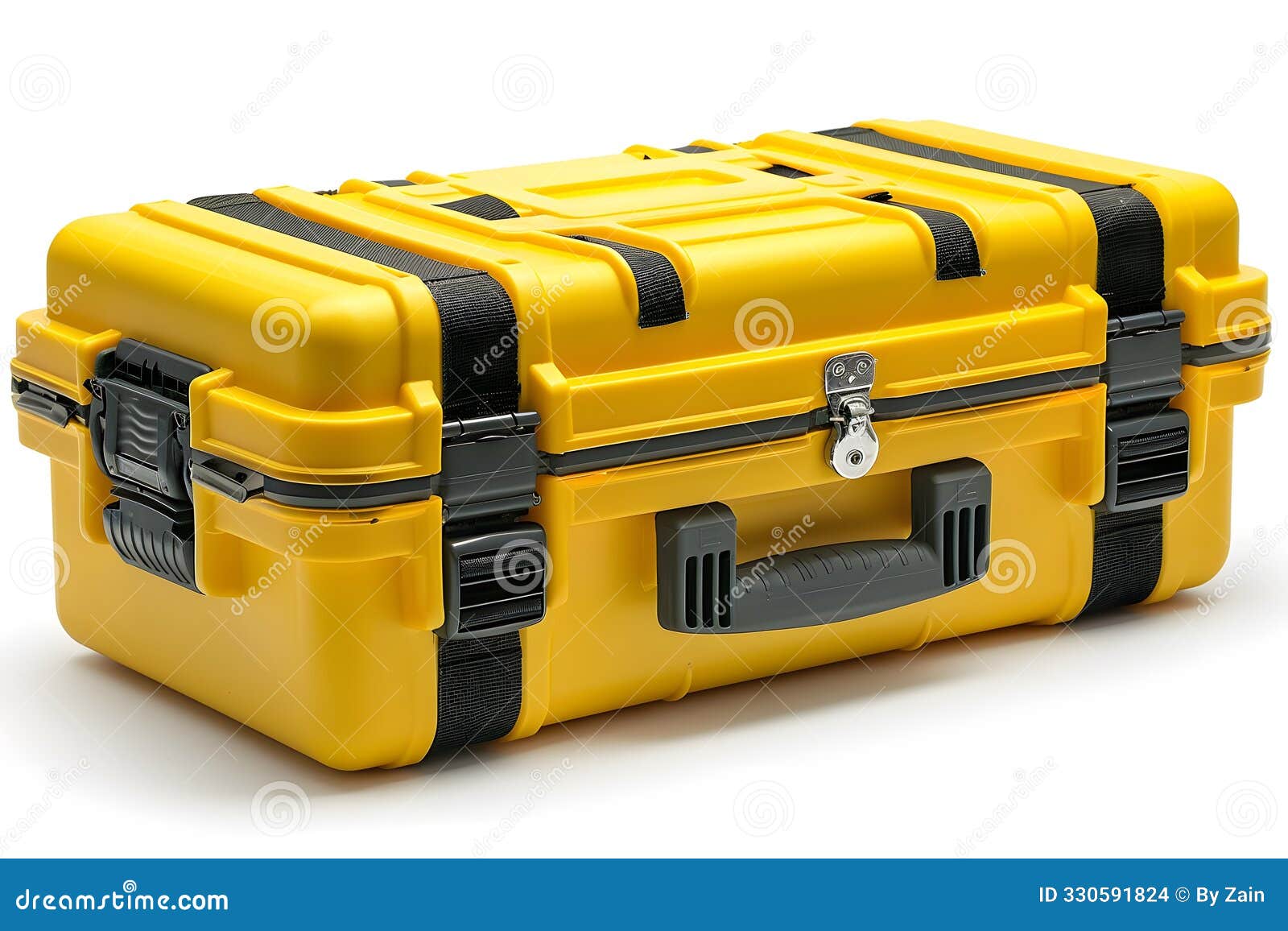 Hard Plastic Tool Case with Lock and Handle,Isolated on White ...
