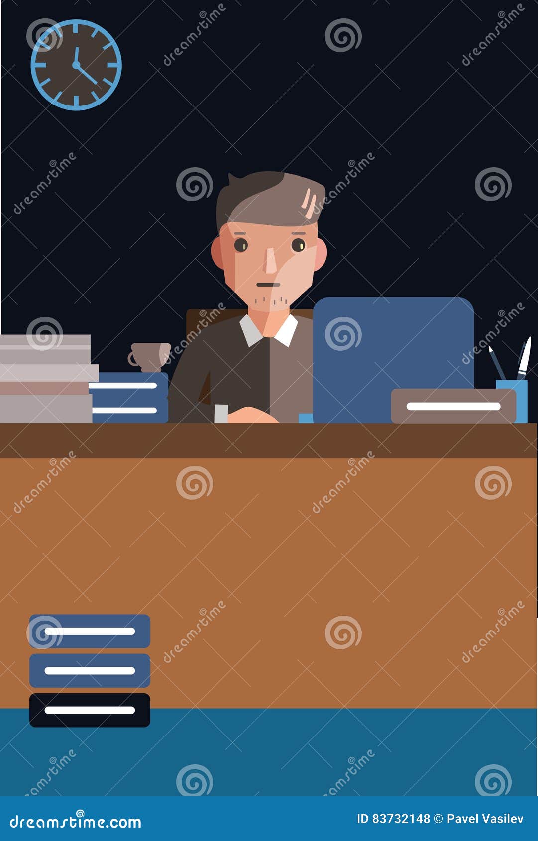 Hard project stock illustration. Illustration of coffee - 83732148