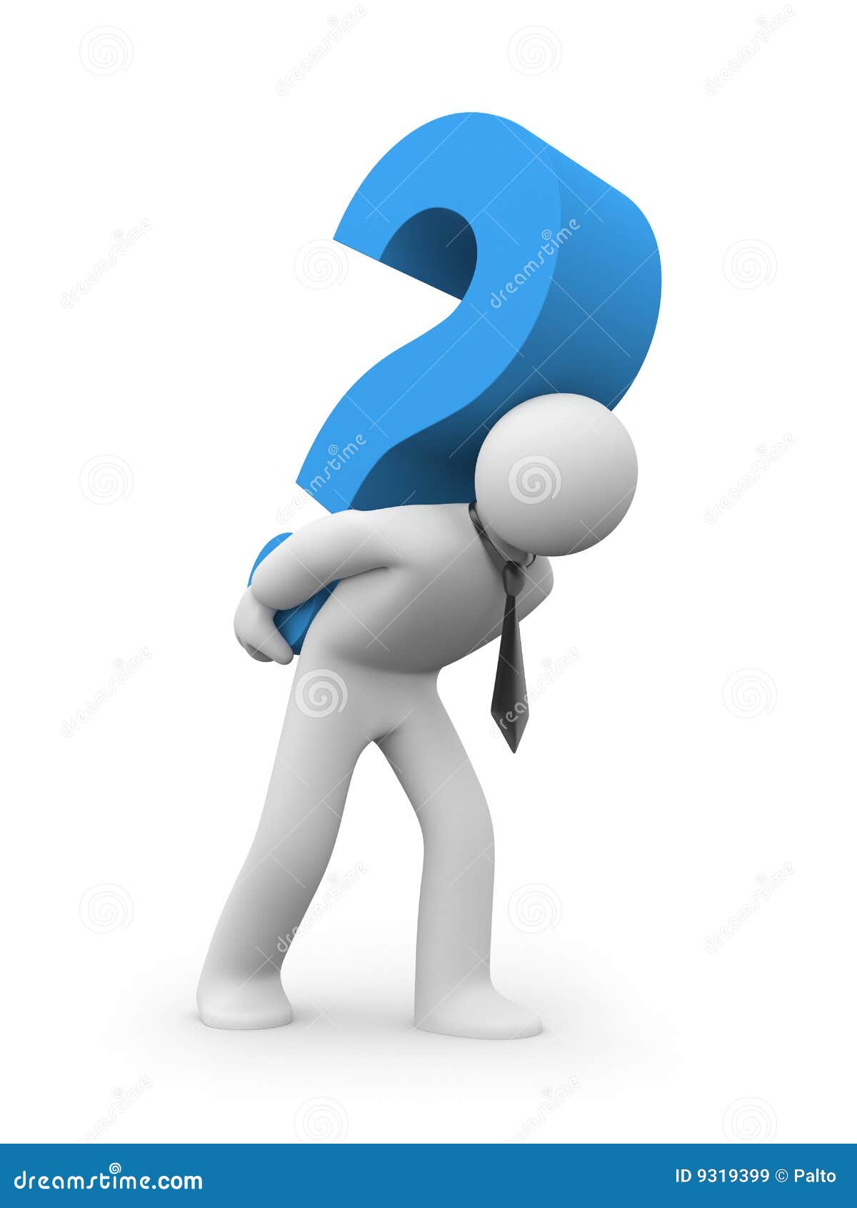 Hard question stock illustration. Illustration of businessman - 9319399