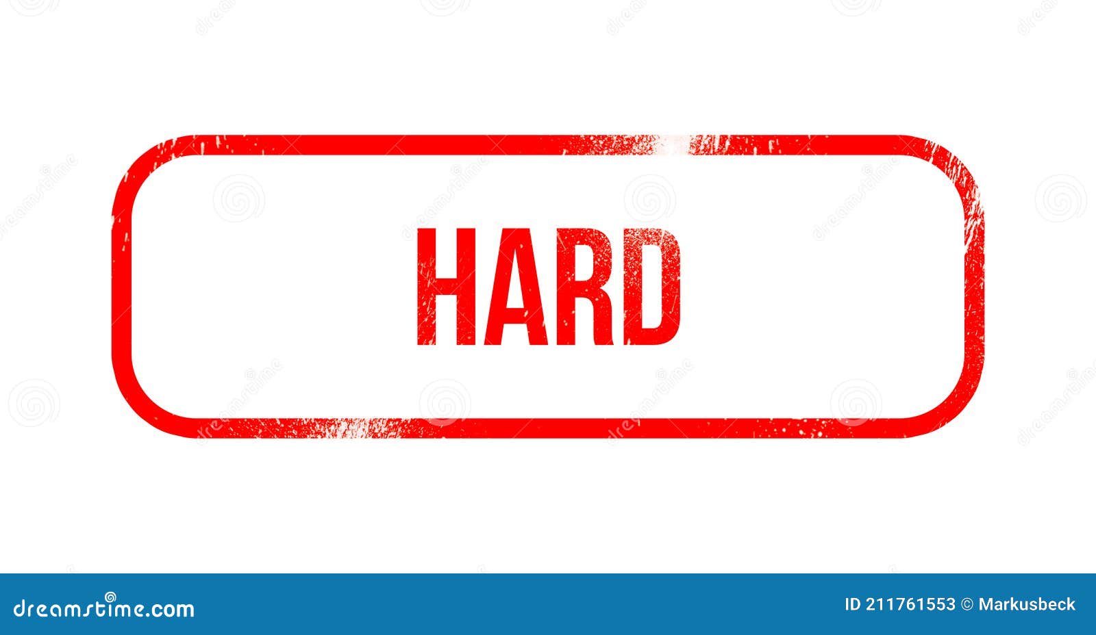 Hard - Red Grunge Rubber, Stamp Stock Illustration - Illustration of ...