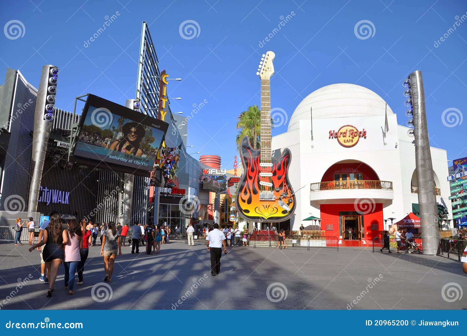 Hard Rock Cafe in Universal Hollywood Editorial Image - Image of city ...