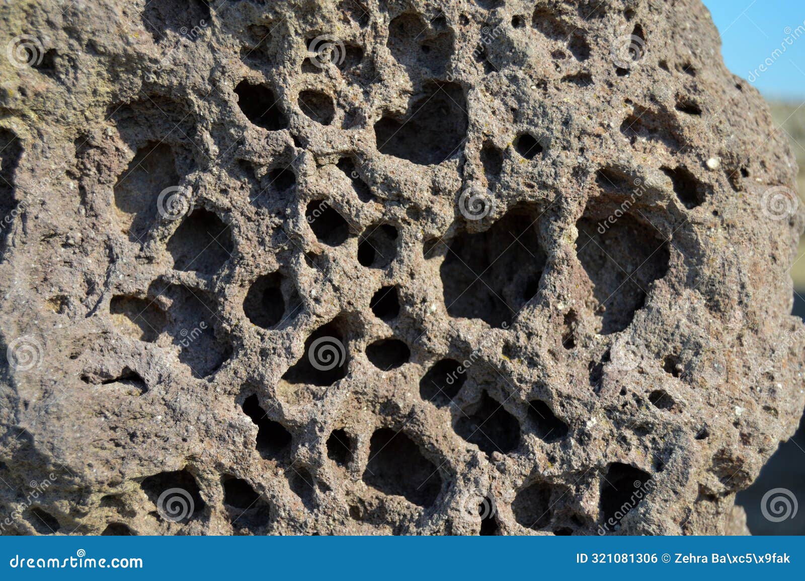 Hard Rock Crack Surface Texture Brown and Beige, Perforated Rock ...