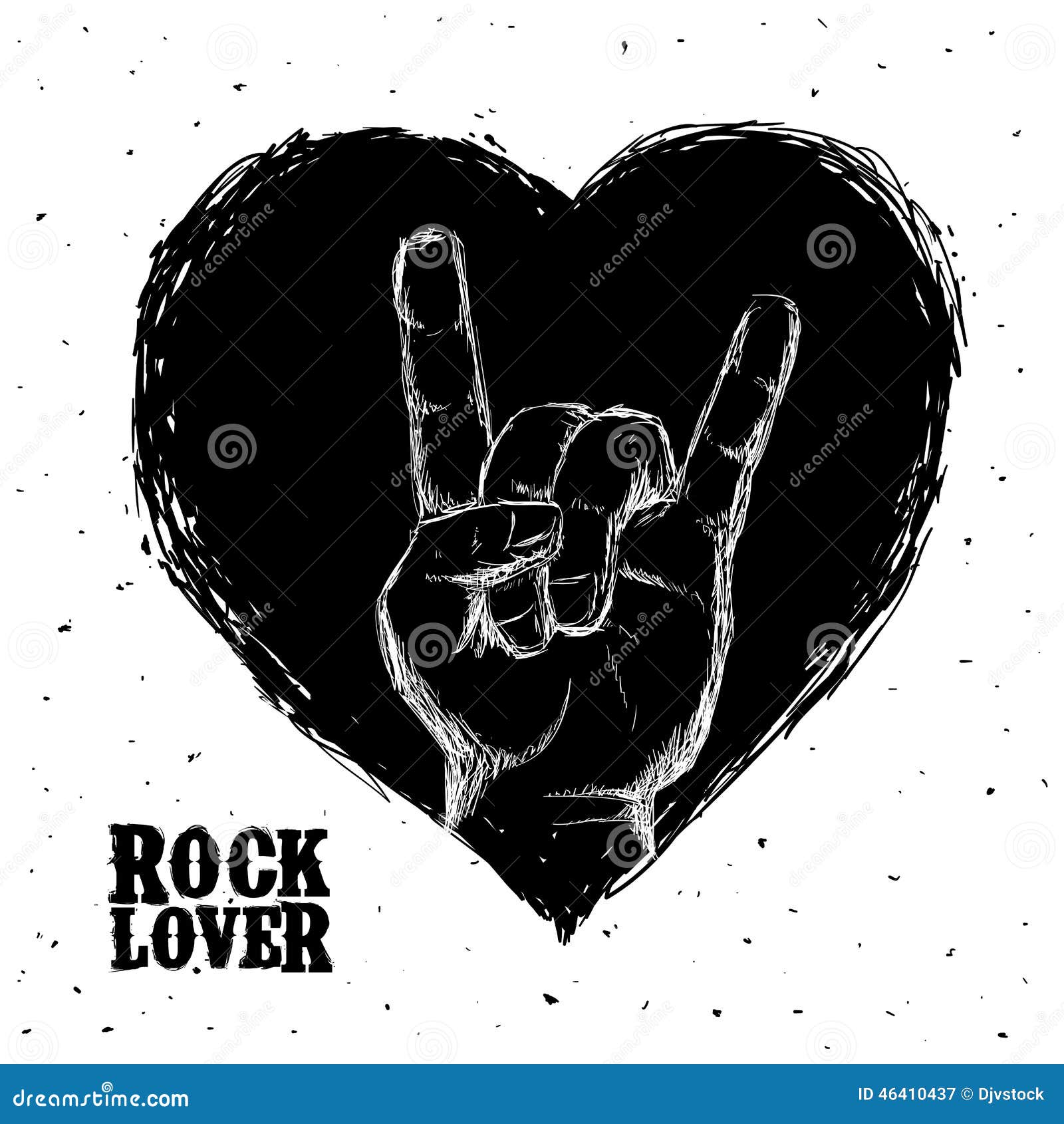 Hard rock design stock vector. Illustration of emblem - 46410437