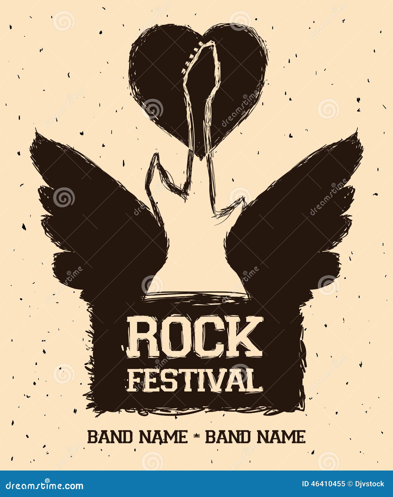 Hard rock design stock vector. Illustration of hard, electronic - 46410455