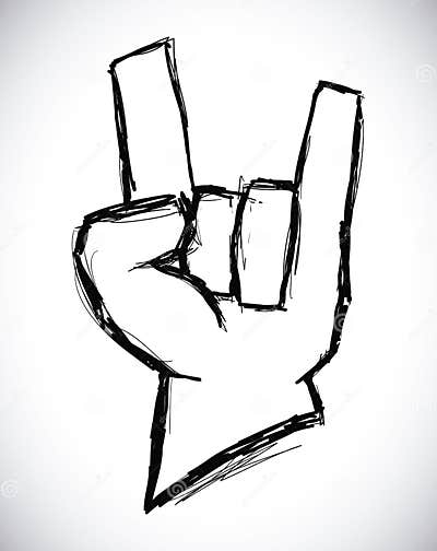 Hard rock design stock vector. Illustration of hand, banner - 46410461