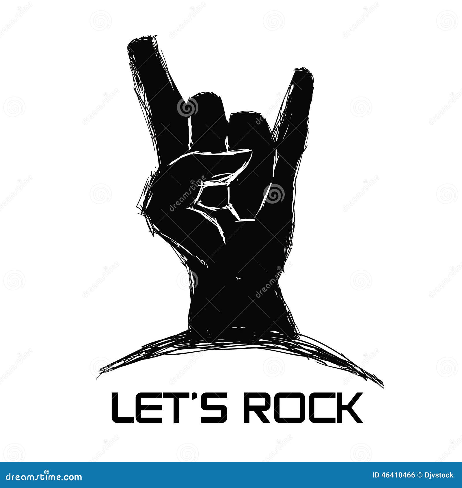 Hard rock design stock vector. Illustration of insignia - 46410466