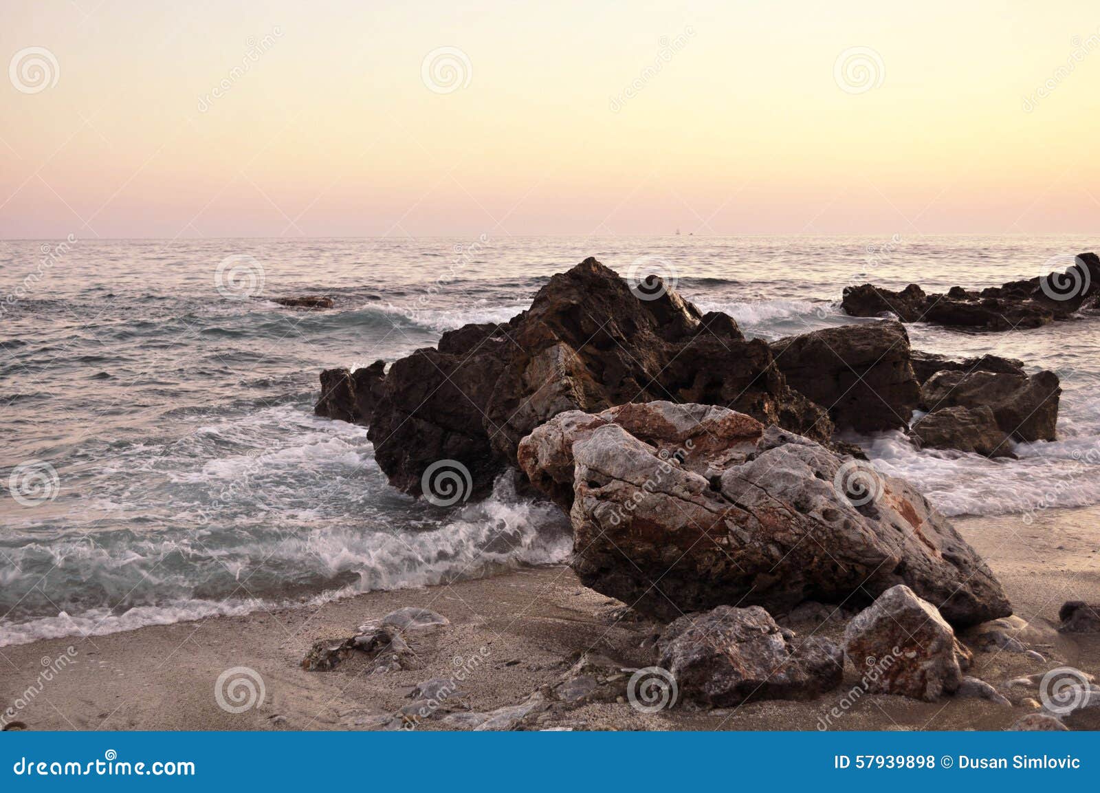 The hard rock with the sea stock photo. Image of outdoors - 57939898