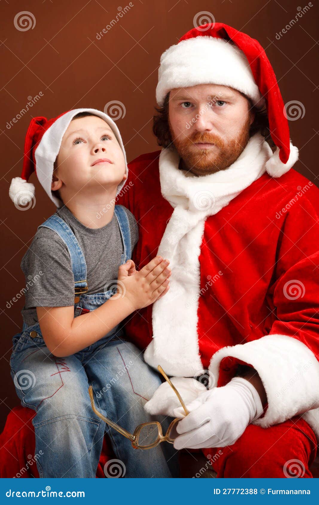 Hard Santas job stock photo. Image of christmas, thinking - 27772388