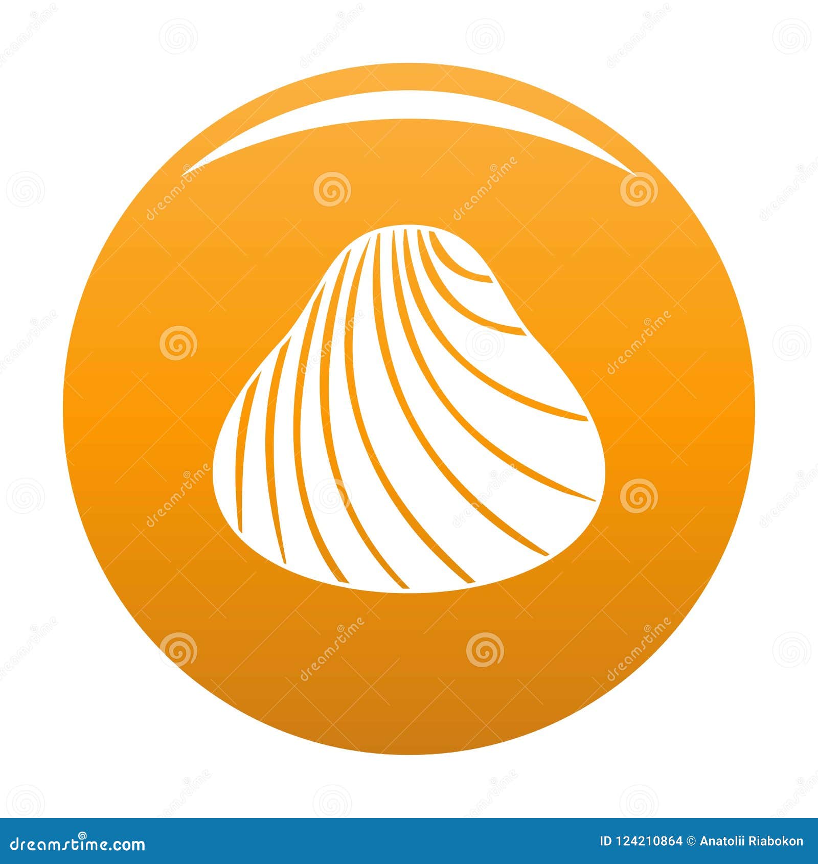 Hard shell icon orange stock illustration. Illustration of simple ...