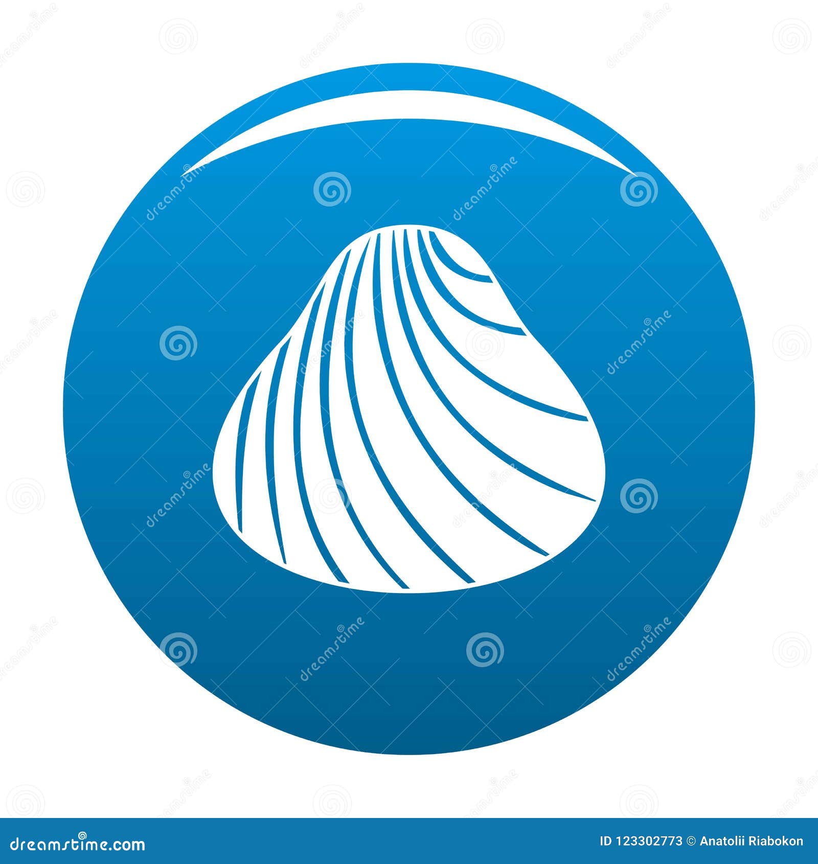 Hard shell icon blue stock illustration. Illustration of food - 123302773