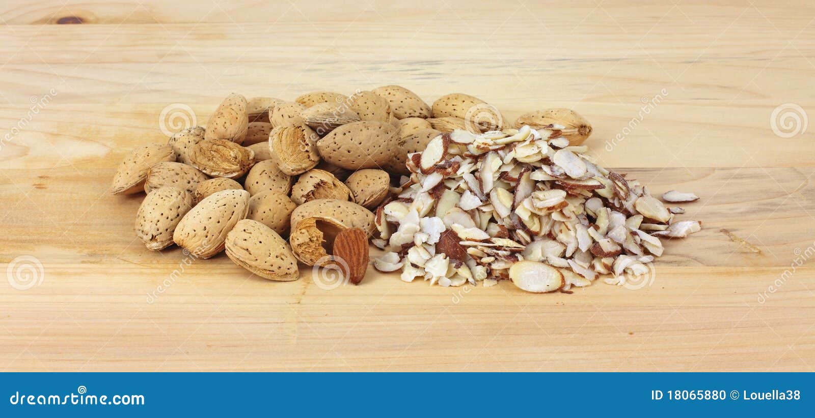 Hard Shell and Sliced Almonds Stock Photo - Image of work, open: 18065880