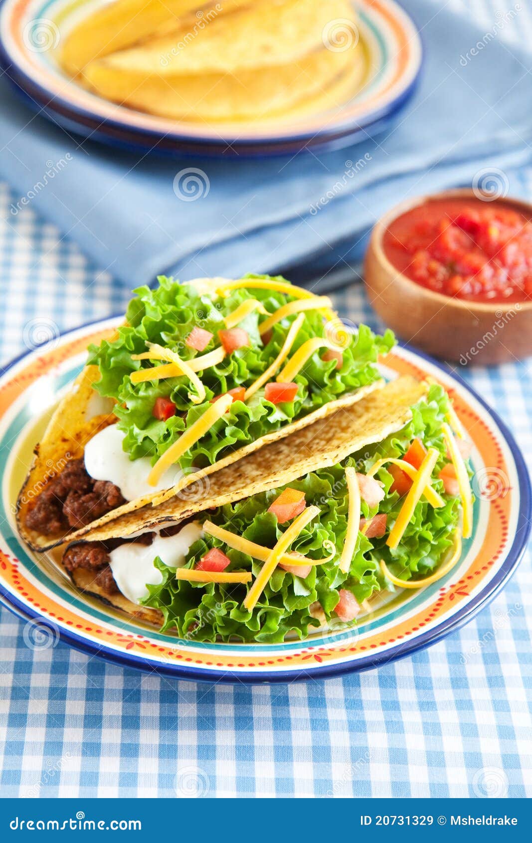 Hard Shelled Taco stock image. Image of cheese, meal - 20731329