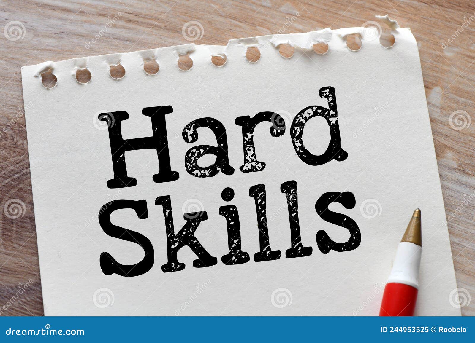 HARD SKILLS Words Written on a Piece of Paper Stock Image - Image of ...