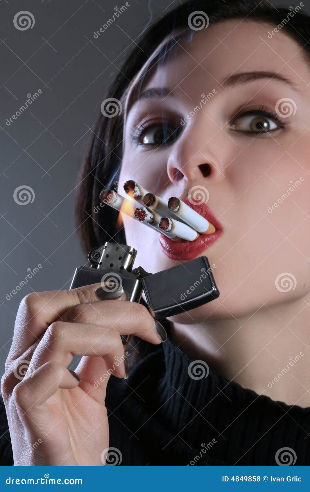 Hard smoker stock photo. Image of looking, casual, expression - 4849858