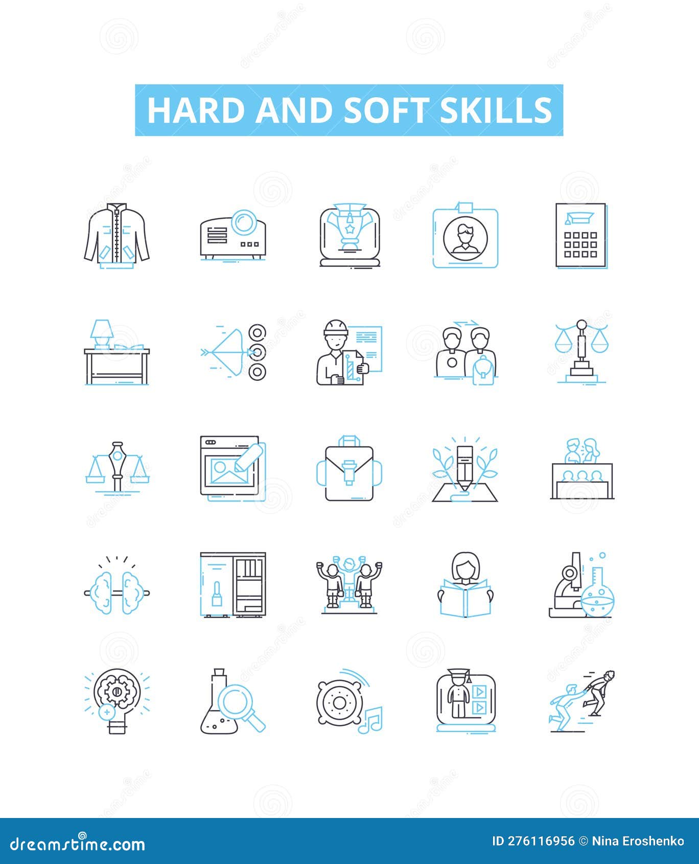 Hard and Soft Skills Vector Line Icons Set. Hard Skills, Soft Skills ... Hard and Soft Skills Vector Line Icons Set. Hard Skills, Soft Skills ...