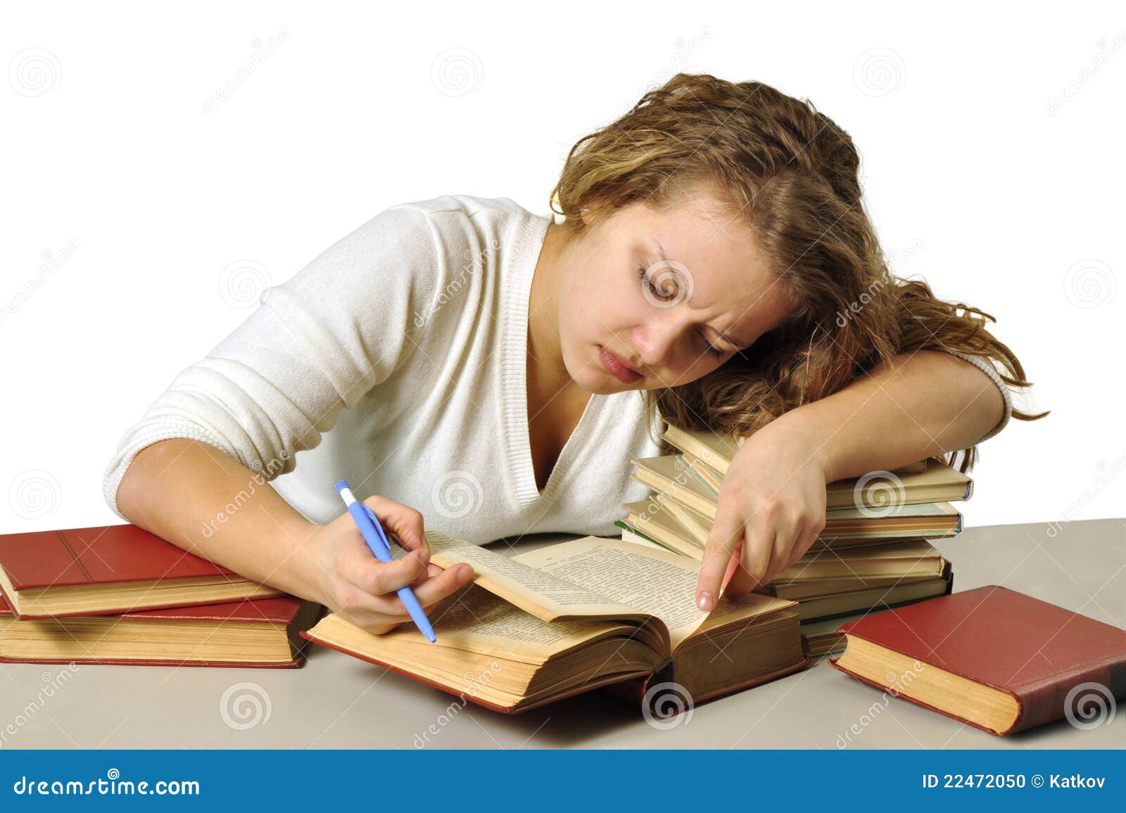 Hard studying stock photo. Image of book, studying, school - 22472050