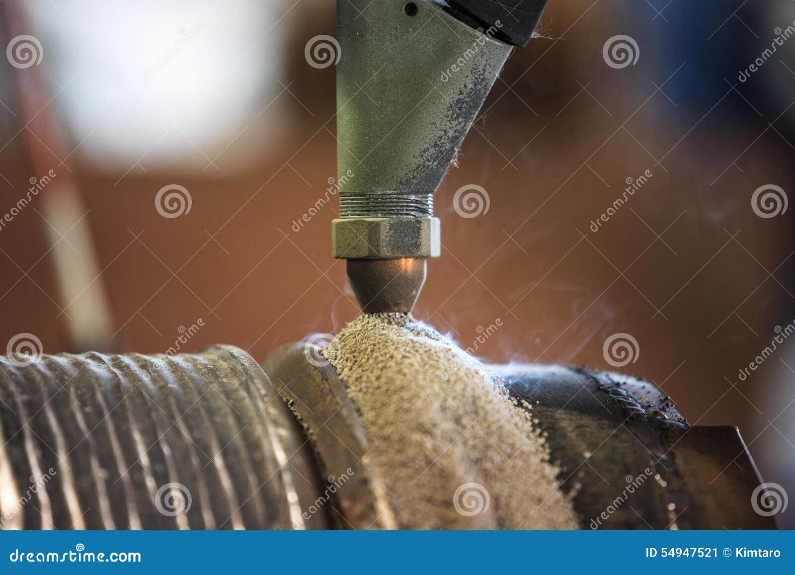 Hard Surfacing by Submerge Arc Welding Process Stock Image - Image of ...