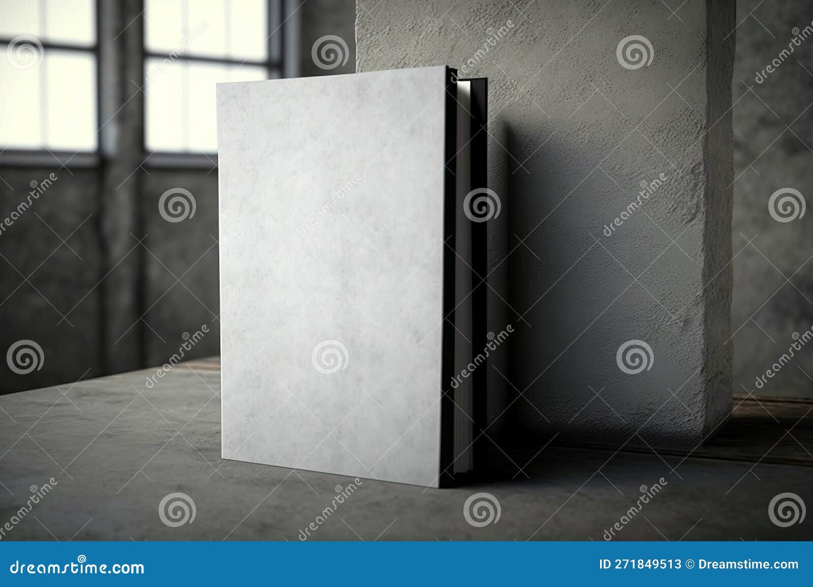 Hard Texture Book Cover Mockup Featuring a White Book, Generative AI ...