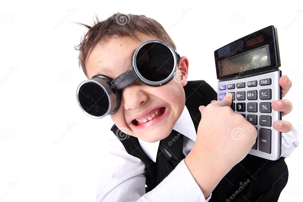 Hard time in learning stock image. Image of calculator - 10225223