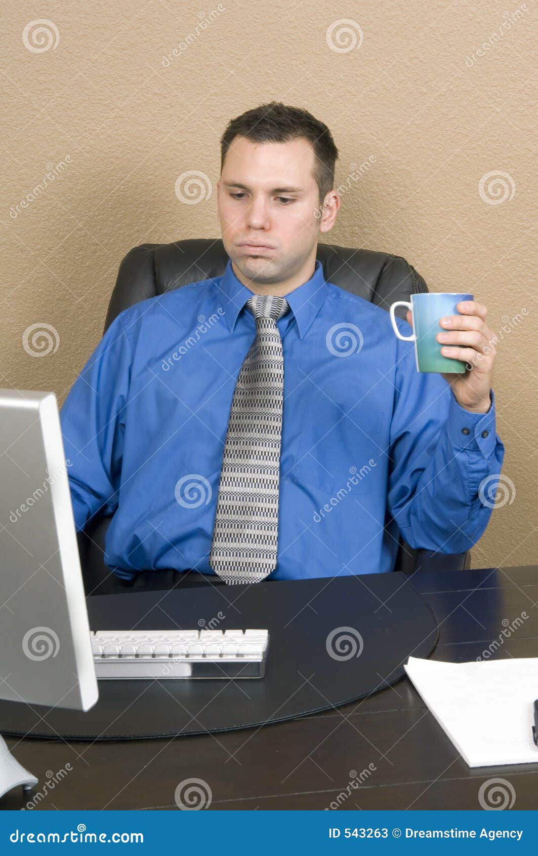 Hard time at work stock image. Image of coffee, caucasian - 543263