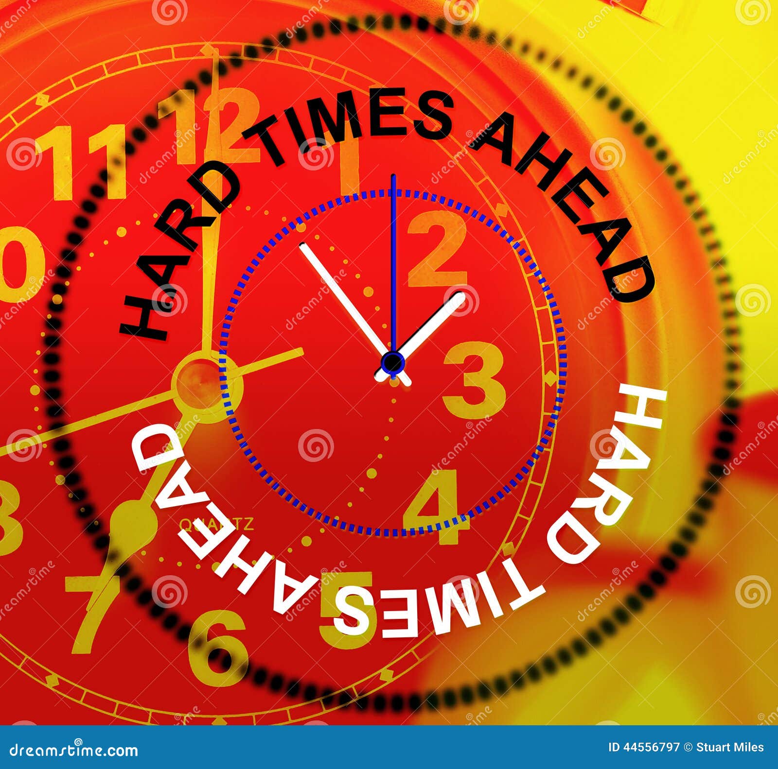 Hard Times Ahead Means Gloomy Problems and Risk Stock Illustration ...