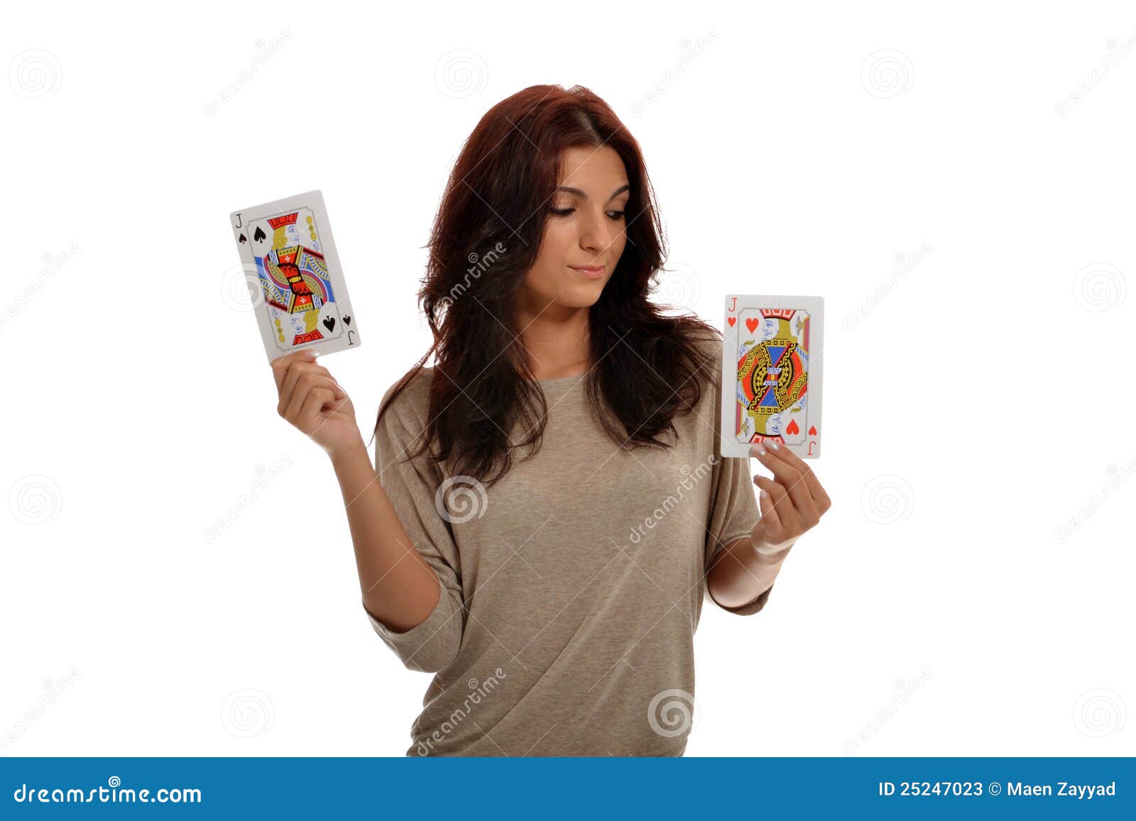 Hard To Choose stock image. Image of brunette, jack, hearts - 25247023