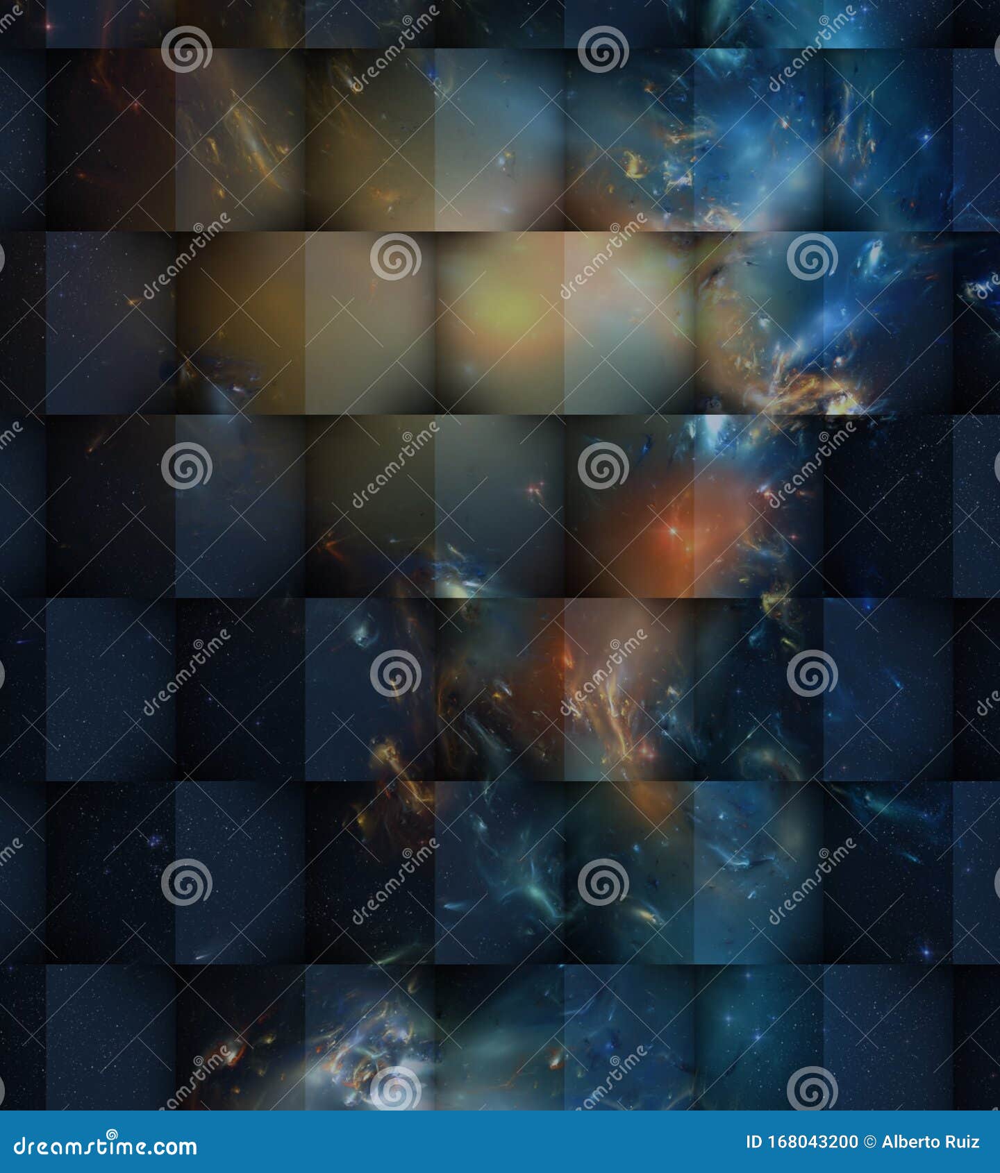 Hard Wall 6 of Galactic Cubes with 3d Shadows Stock Illustration ...