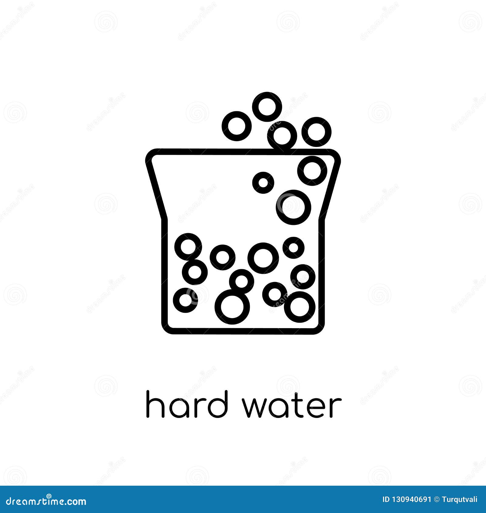 Hard Water Icon. Trendy Modern Flat Linear Vector Hard Water Icon on ...