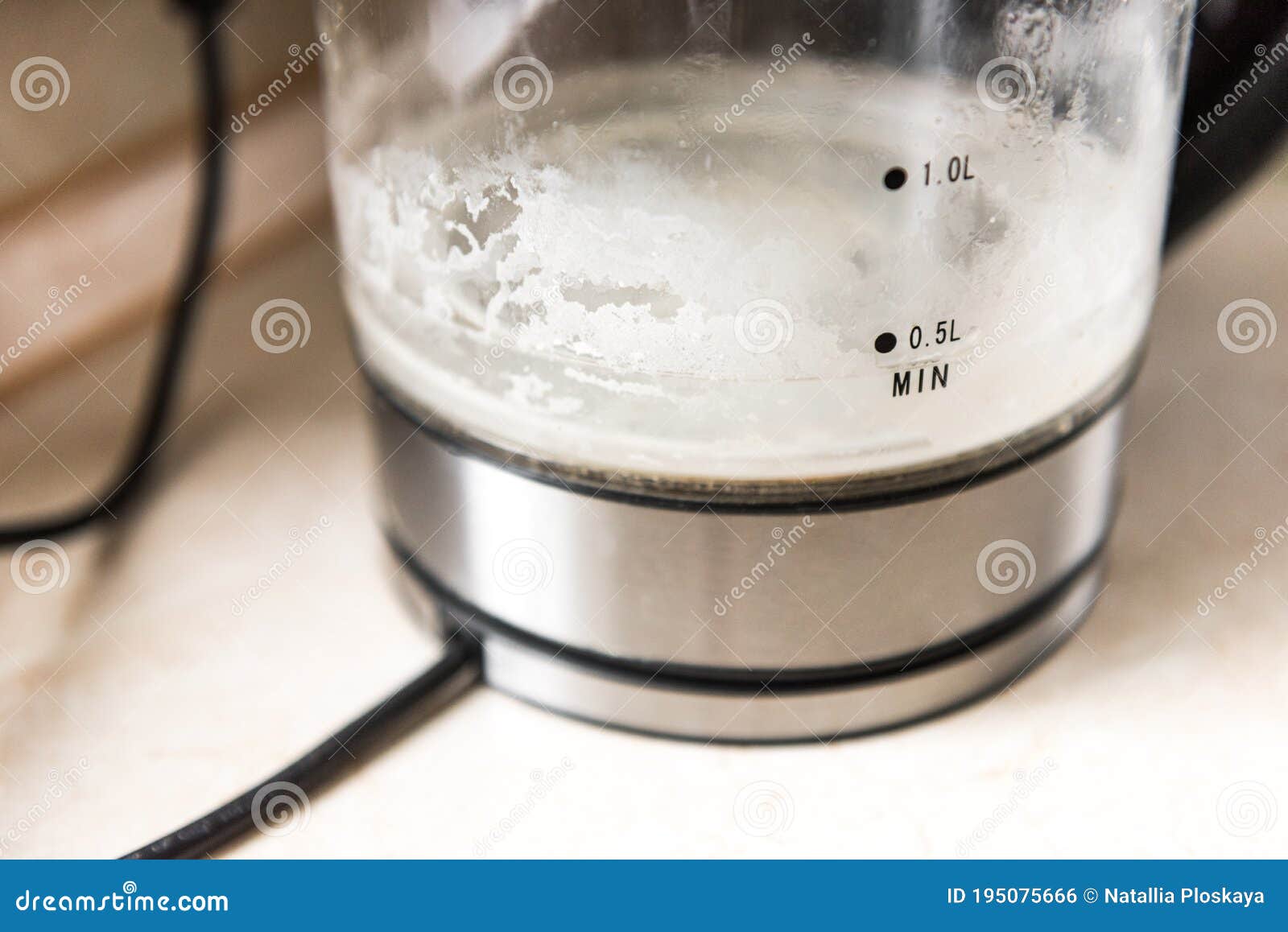 Hard Water Stone on Kettle. Scale Stock Photo - Image of drop, kettle ...