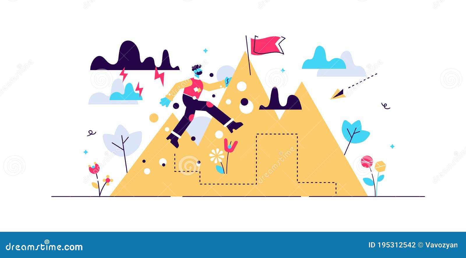 Perseverance Vector Icon On White Background. Flat Vector Perseverance ...